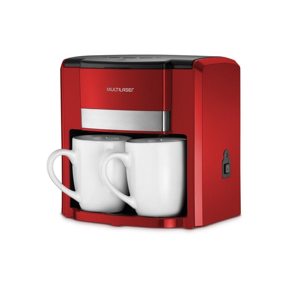 Cafeteira Elétrica Capacidade de 2 Xícaras Vermelho Multilaser 127V ...