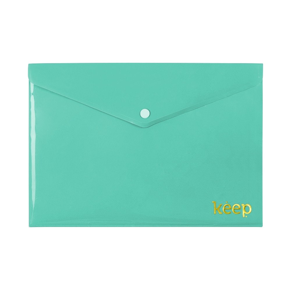 Pasta Envelope A4 Fecho Botão Verde Keep - EI141