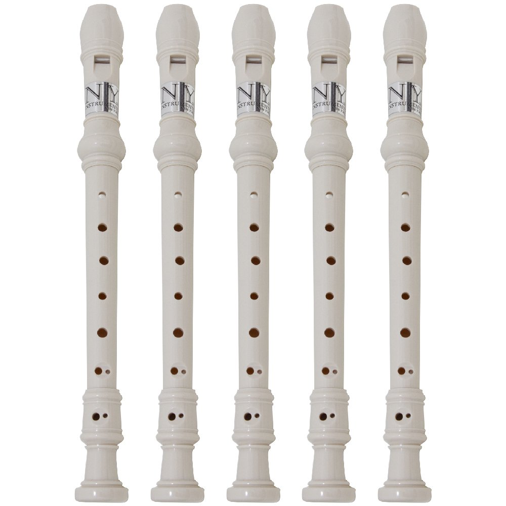 Kit 5 Flautas Doce Barroca FL 20B New York