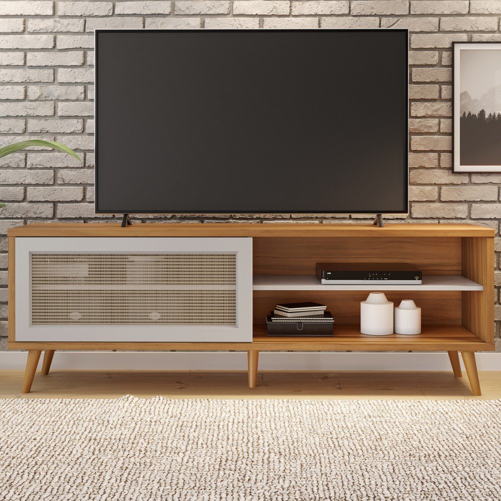 Rack Para Tv Até 60 Polegadas 1 Porta Freijó Trend/off White Nt1175 ...