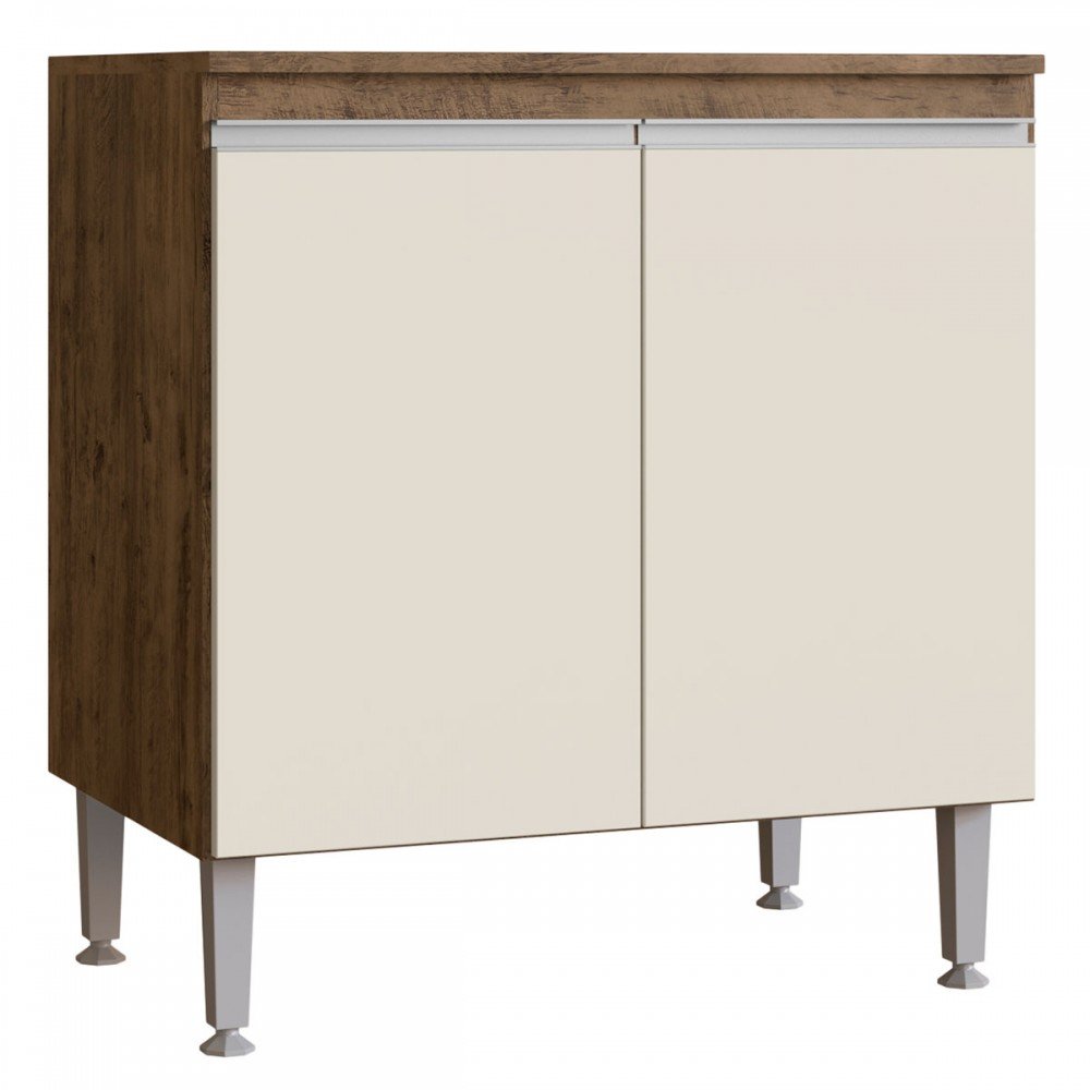 Balcão De Cozinha Athena 2 Portas 1 Prateleira Itauba/off White - Irm ...