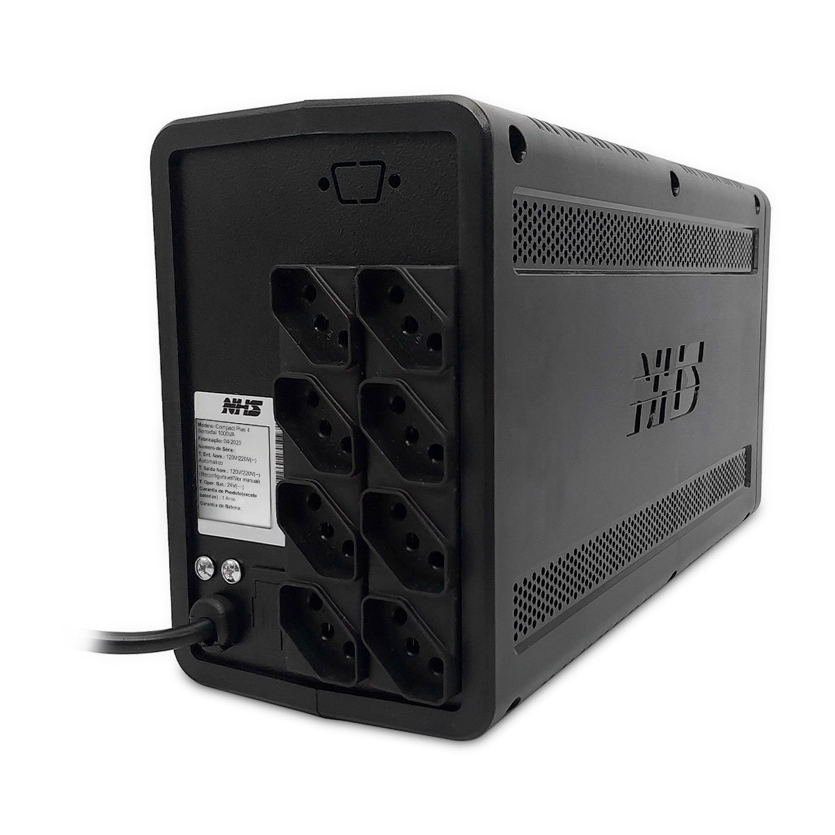 Nobreak 1000VA NHS Compact Plus 4 Senoidal, Entrada Bivolt, S/120V, Bat ...