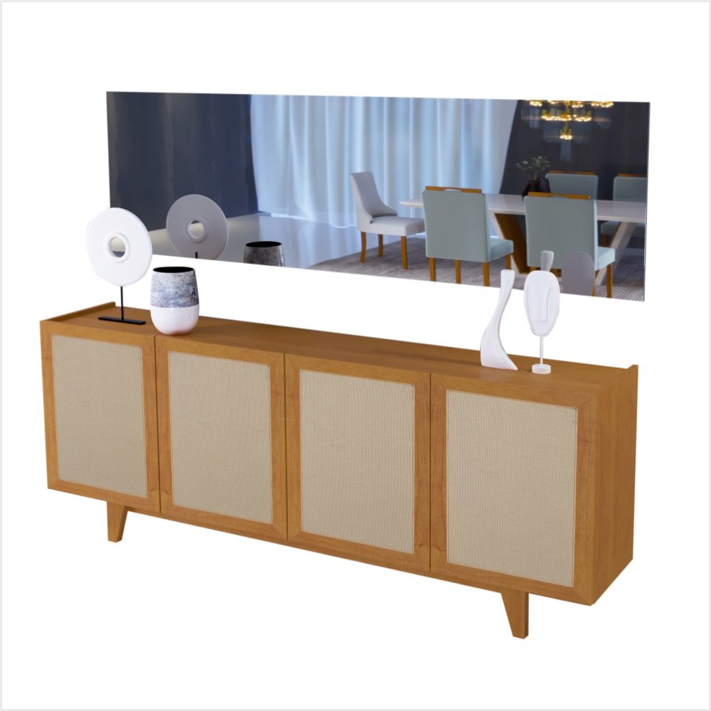 Buffet Verona 4 Portas Com Ratan Mavaular