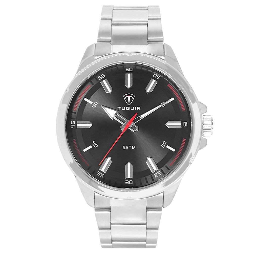 Relógio Masculino Tuguir Analógico TG162 - Prata e Preto