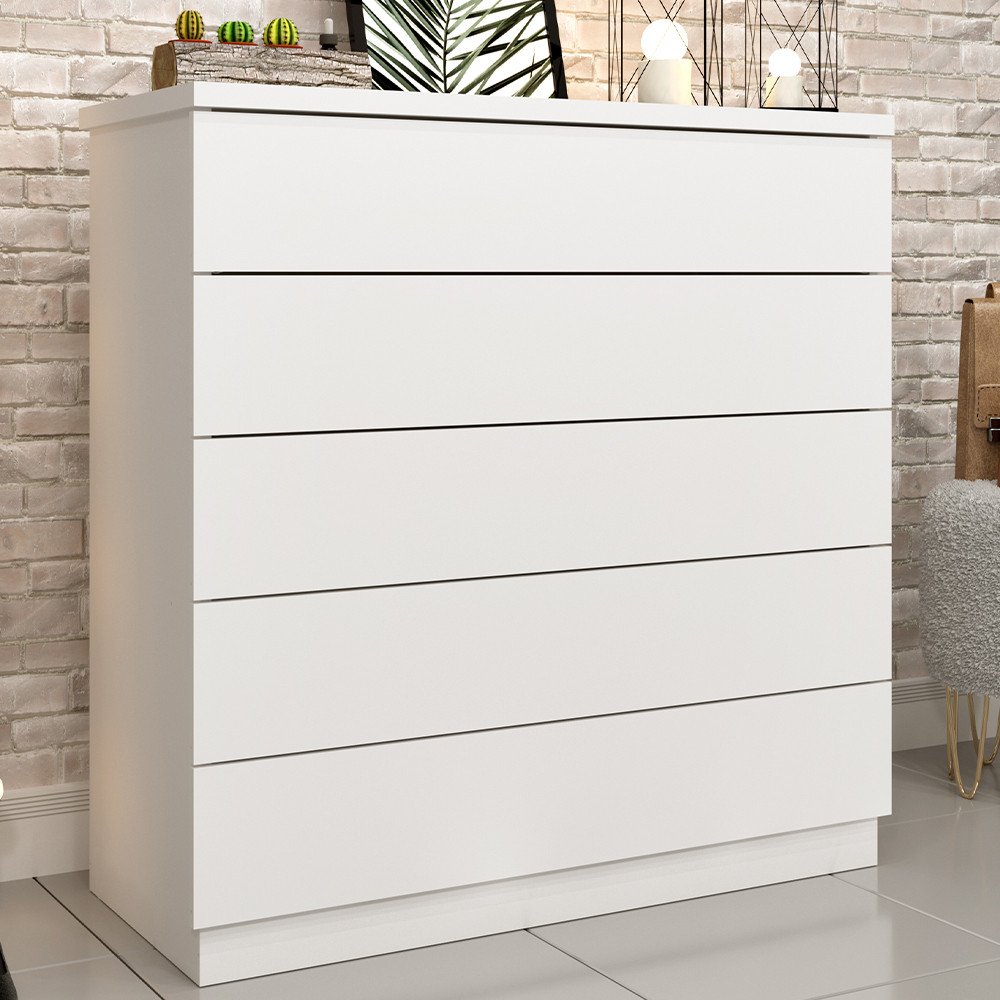 Cômoda Premium MDF Com 5 Gavetas Tcil