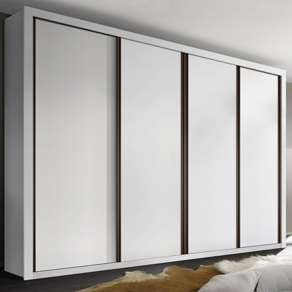 Guarda-Roupa Casal Milano 4 Portas 4 Gavetas Branco