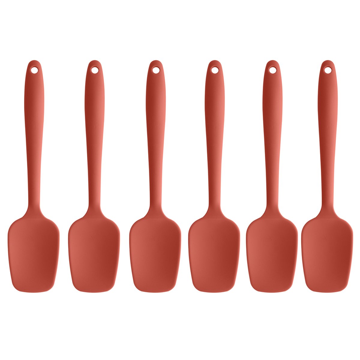 6 Espátulas De Cozinha Colheres De Silicone Utensílios Lambe Lambe Ou ...