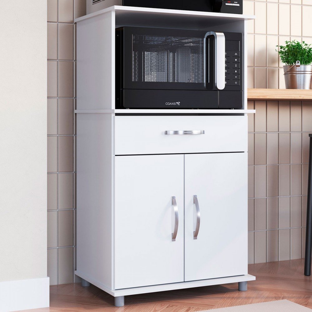 Armário de Cozinha Laura 2 Portas 1 Gaveta Branco 623558