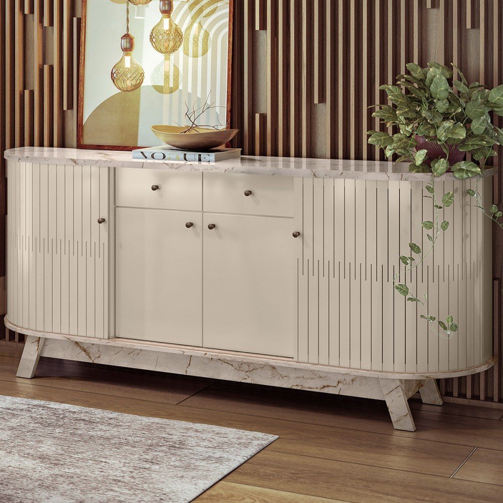 Balcão Buffet Mônaco 4 Portas 2 Gavetas