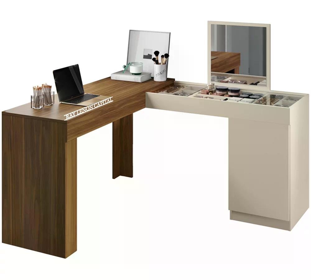 Escrivaninha Penteadeira De Canto 3003023 Freijo Off White MBL