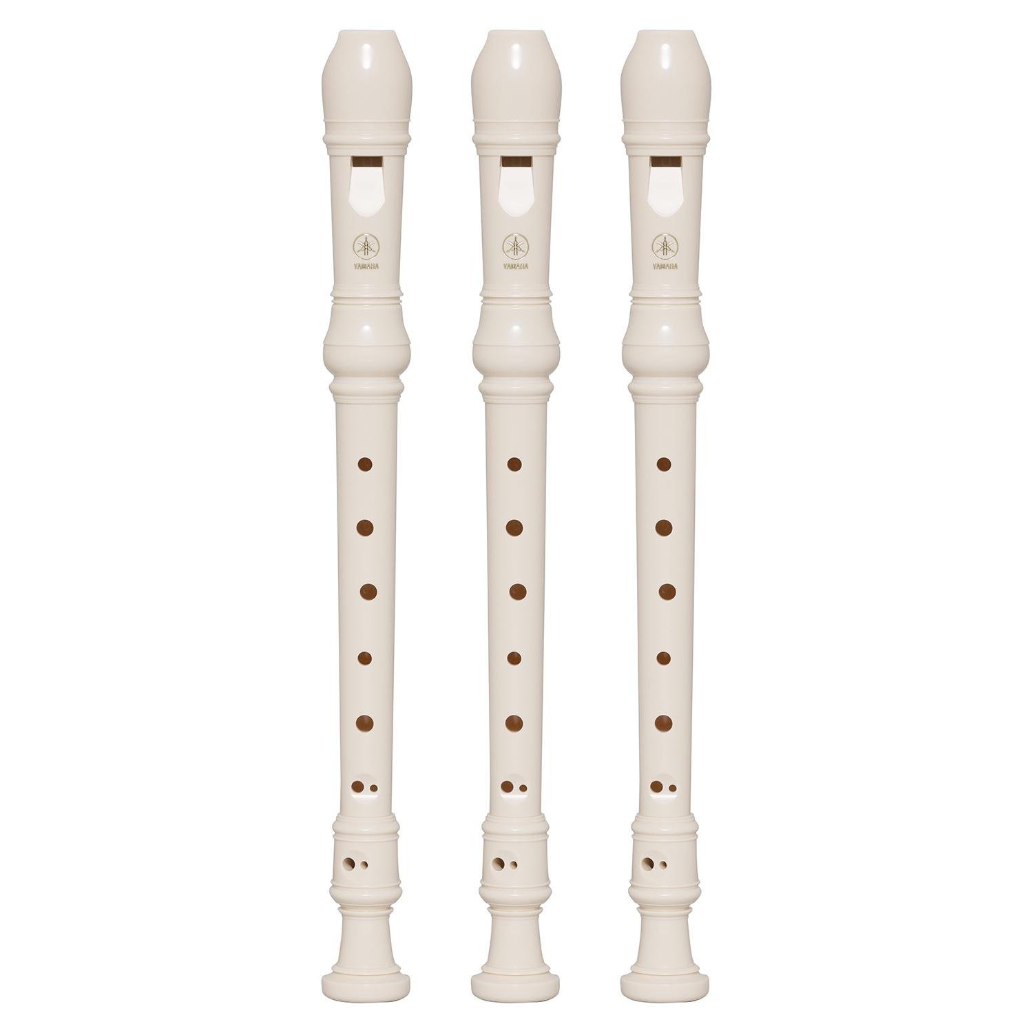 Kit 3 Flautas Doce Soprano Barroca Em C YRS-24B Yamaha