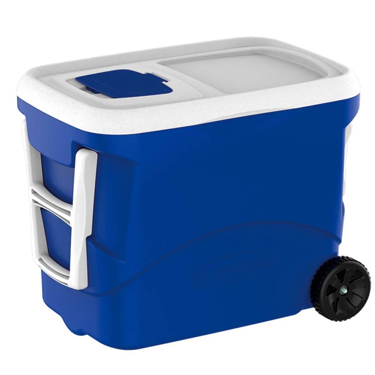 Caixa Térmica 50L Cooler para Bebidas com Rodinhas Alça e Tampa Acesso ...