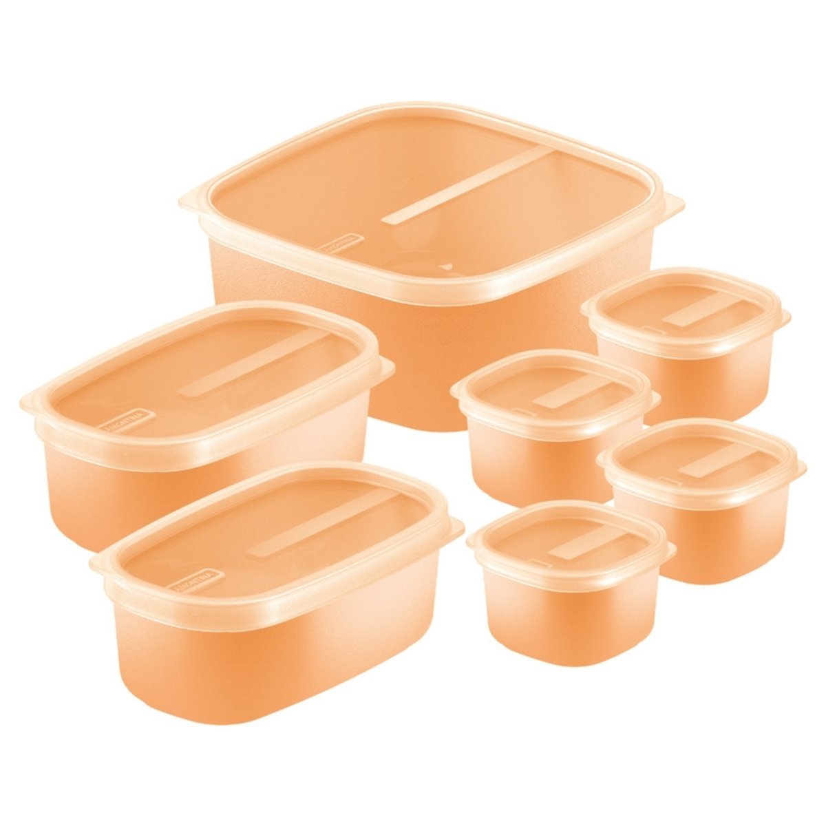 Kit de Potes Tramontina Mixcolor em Polipropileno Pêssego com Tampa ...