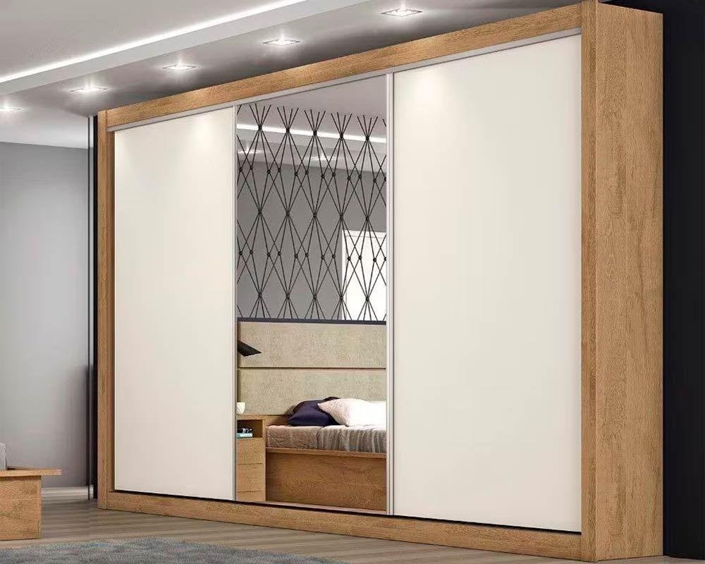 Guarda Roupa Casal 3 Portas de Correr e 6 Gavetas c/1 Espelhos Toronto ...