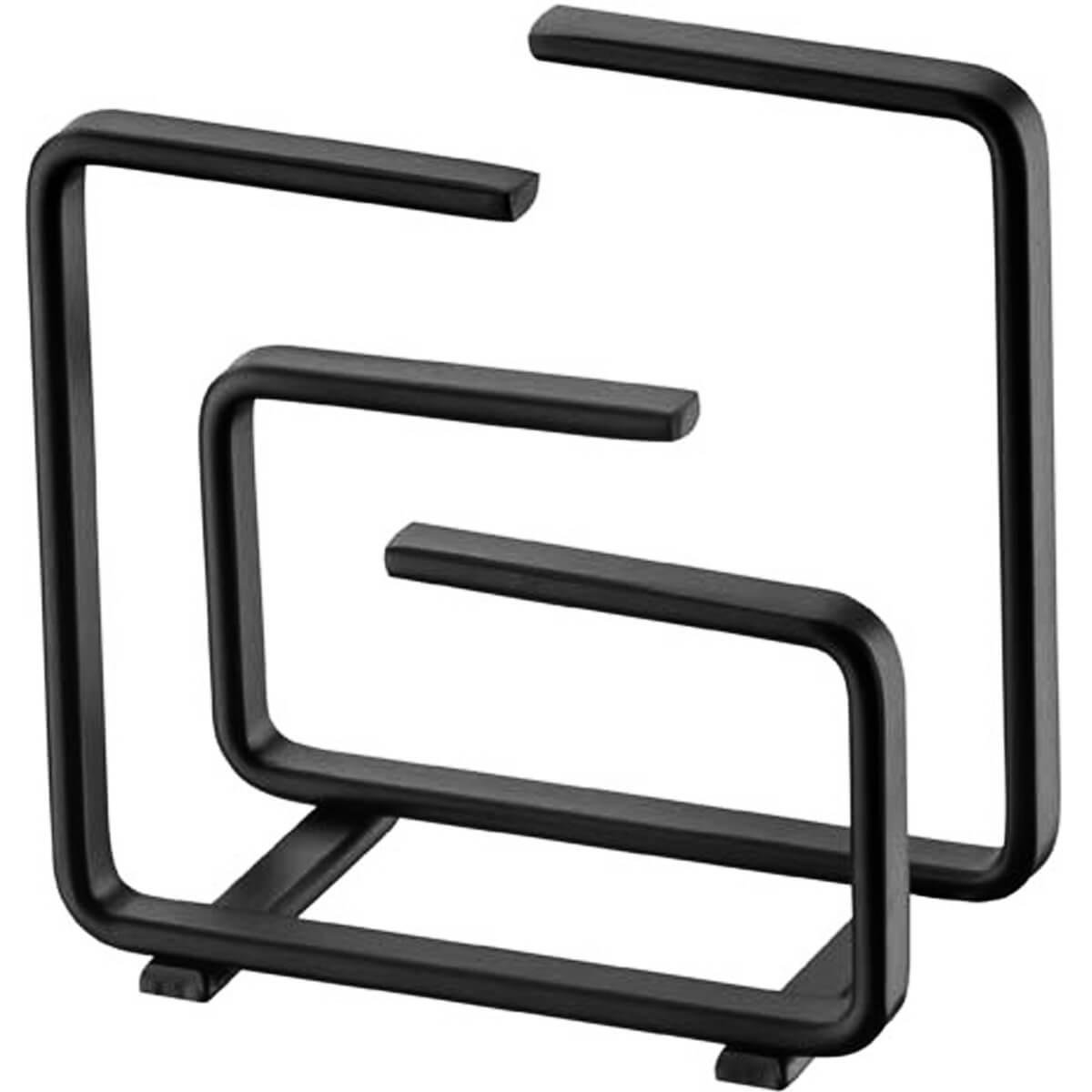 Suporte Porta Guardanapos de Papel Gaia Preto Fosco Organizador de Mesa ...