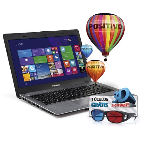 Notebook Positivo Stilo, Intel Celeron, 2GB RAM, 320GB HD, Windows 8.1 ...