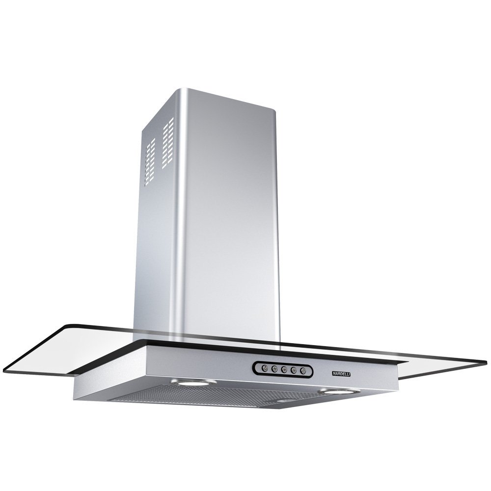 Coifa de Parede Nardelli, 70 cm, Vidro Retangular, Duto Slim, Inox ...