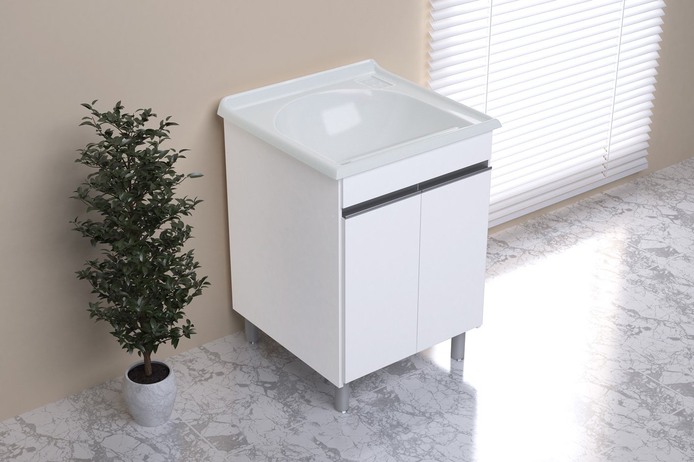 Balcão para Lavanderia com Cuba Rorato Amélia | Colombo