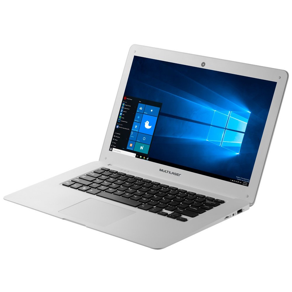 Notebook Multilaser, Processador Intel® Atom, Branco - PC102 - Colombo