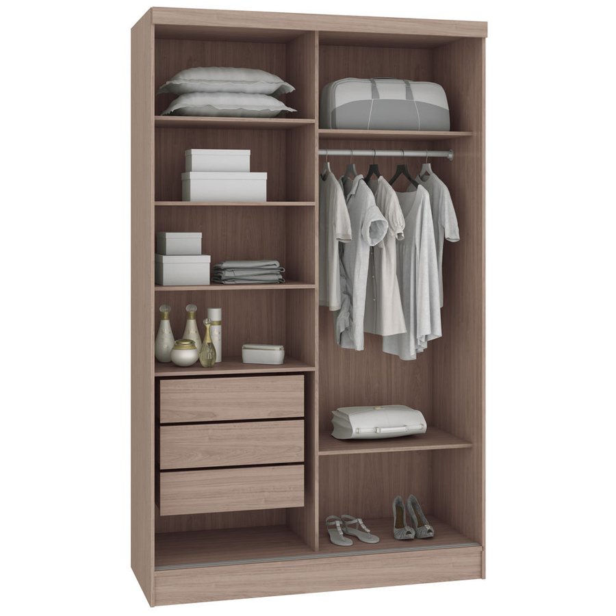 Guarda-Roupa / Roupeiro Móveis Castro Requinte, 2 Portas de Correr ...