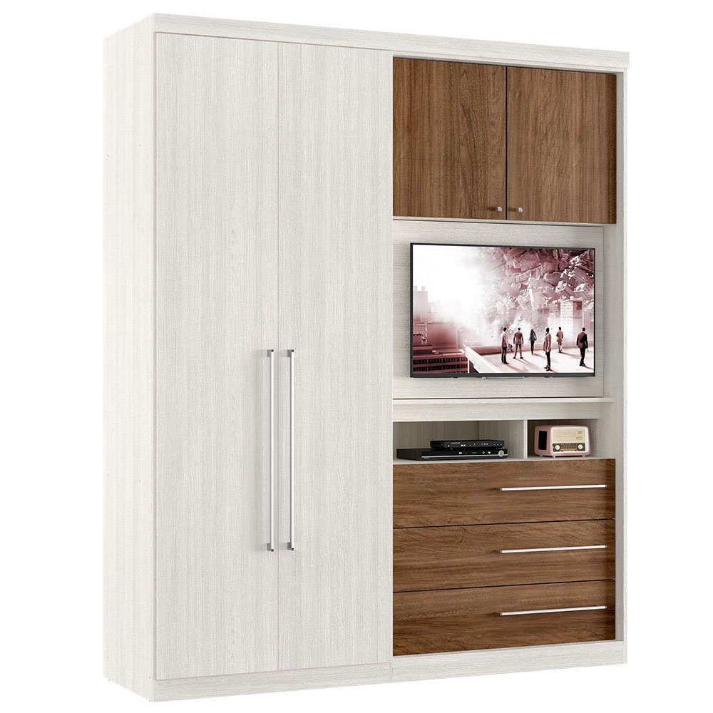 Guarda-Roupa / Roupeiro THB Brilliance Plus, 4 Portas, 3 Gavetas ...