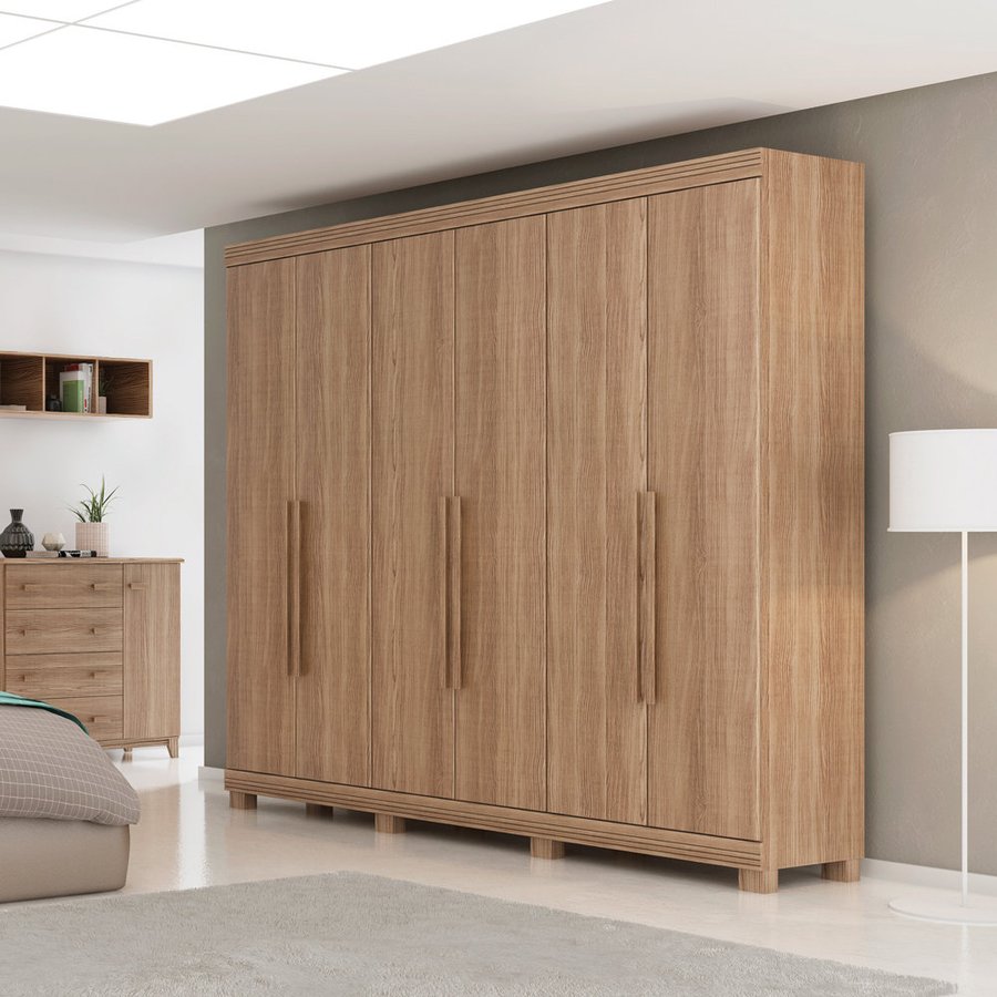 Guarda-Roupa Rimo Guarapari em MDF 6 Portas 7 Gavetas | Lojas Colombo